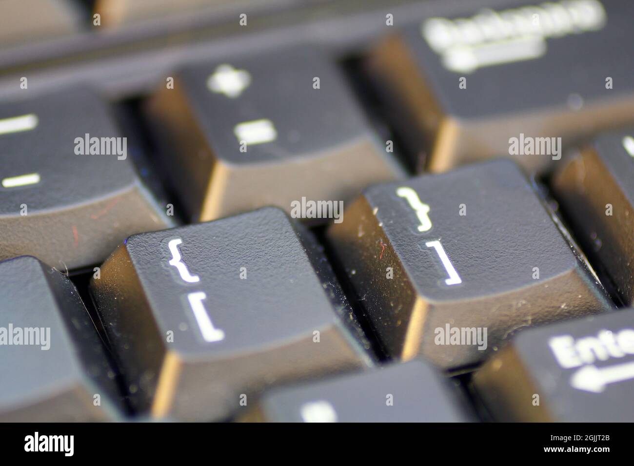 Closeup View of a Black Keyboard Stock Photo - Alamy