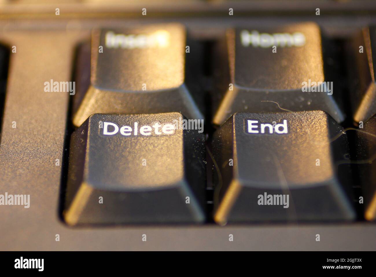 Closeup View of a Black Keyboard Stock Photo - Alamy