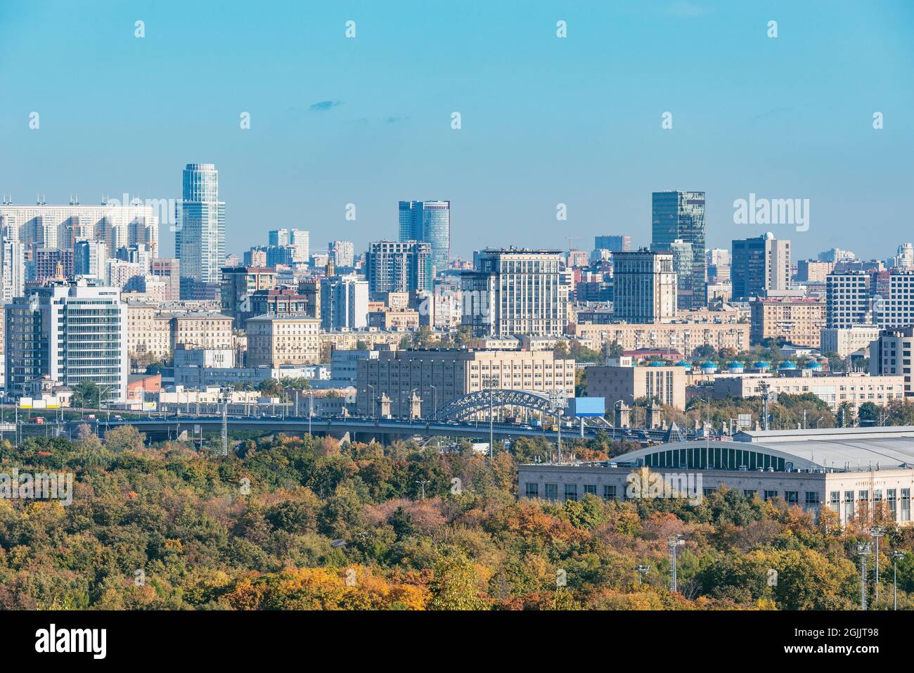 Morning autumn view of the city center. Moscow. Russia Stock Photo - Alamy