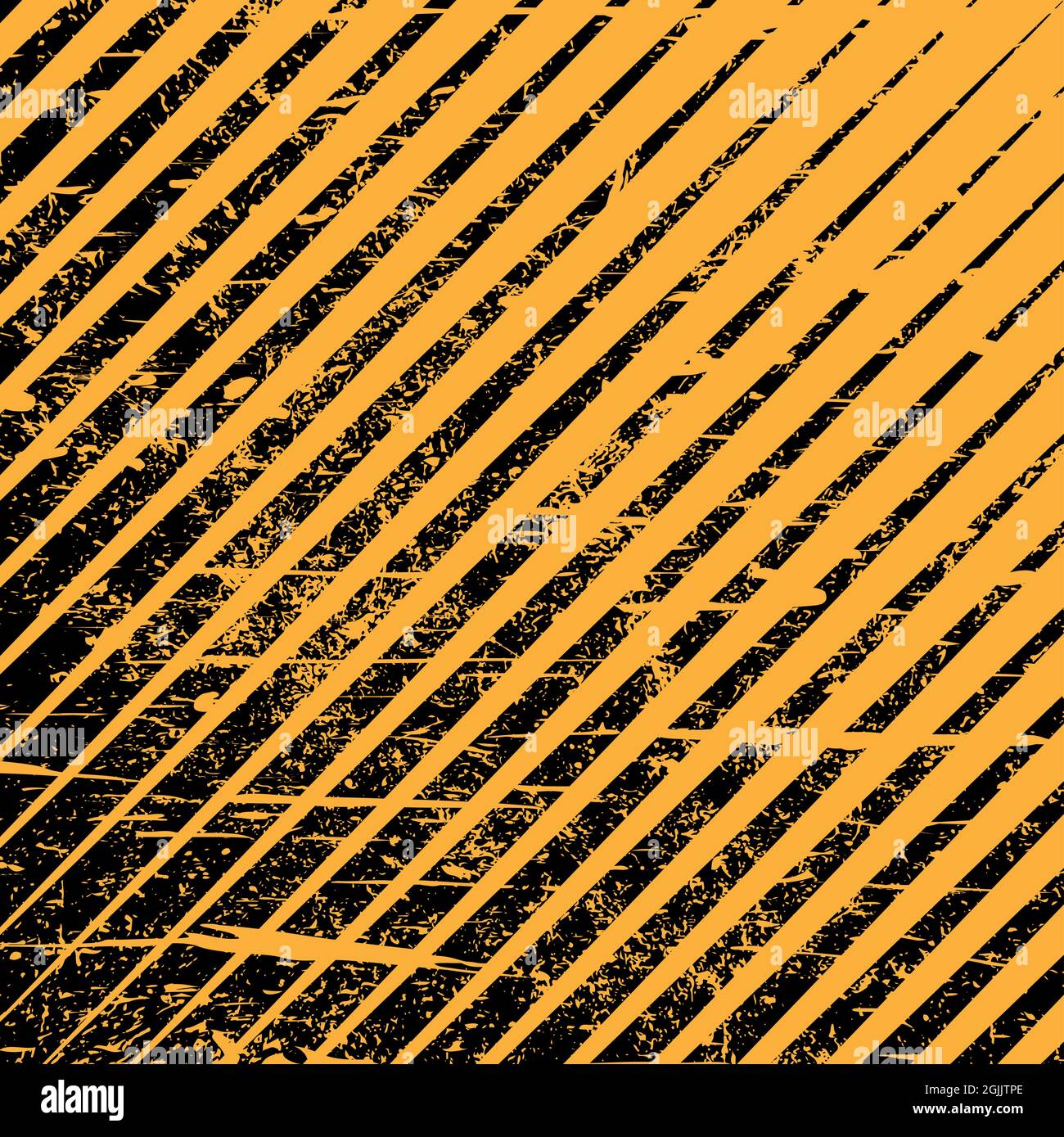 Grunge black diagonal triangles on yellow background. Dry brush strokes ...