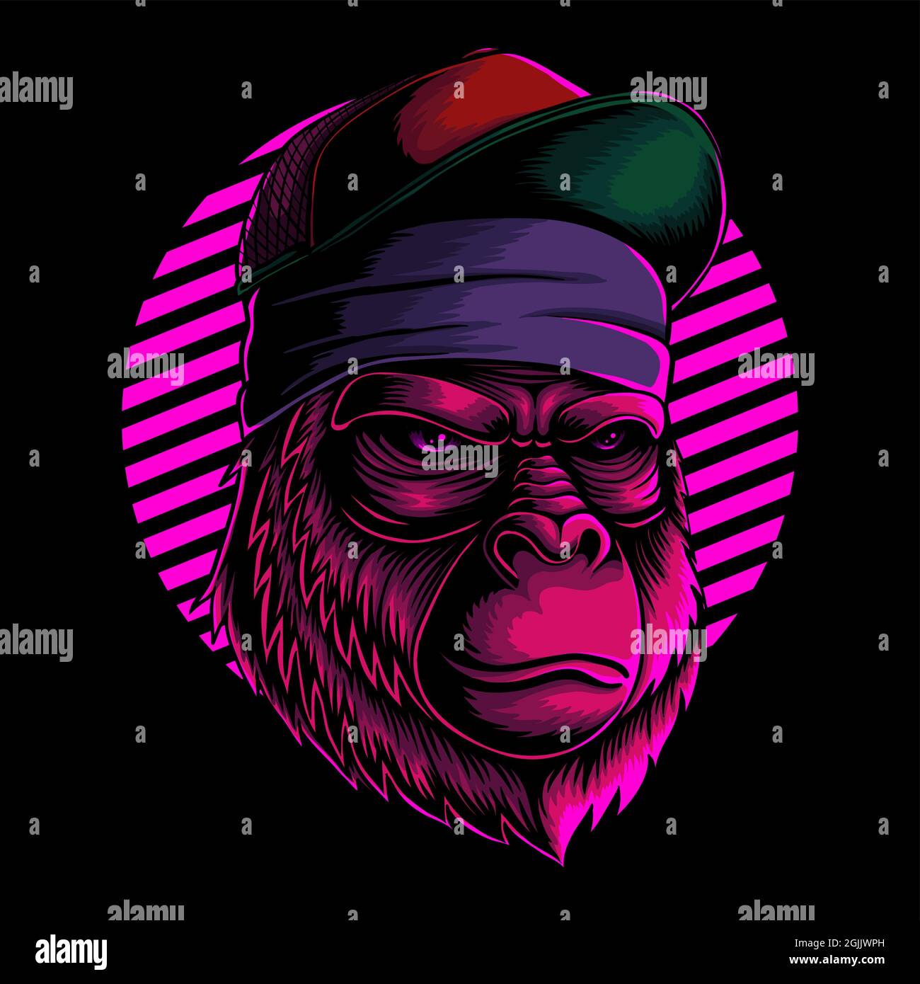 Cool gorilla head vector illustration Stock Vector Image & Art - Alamy