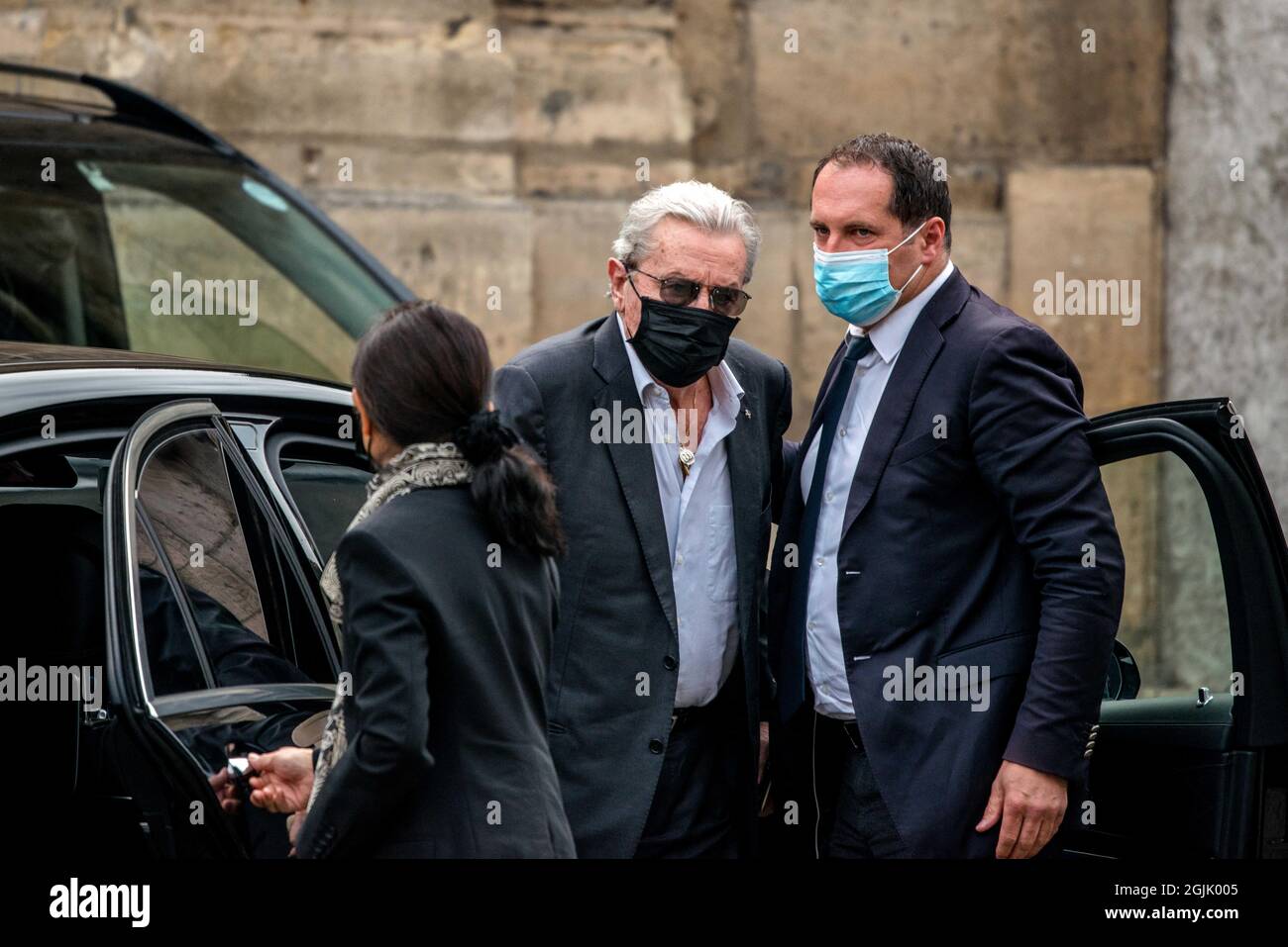 Paris, France. 10th Sep, 2021. Alain Delon at Jean-Paul Belmondo's ...