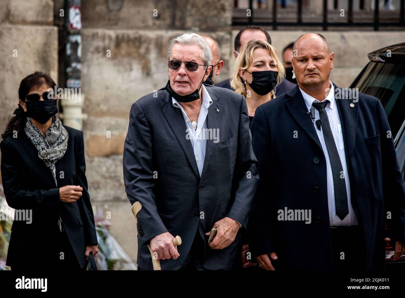 Paris, France. 10th Sep, 2021. Alain Delon at Jean-Paul Belmondo's ...