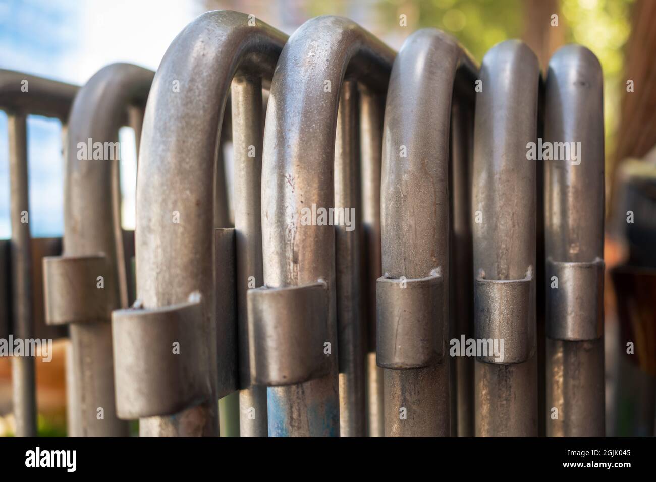 Mobile steel fence barrier hi-res stock photography and images - Alamy