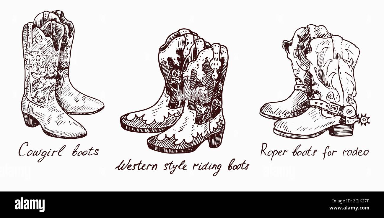 Cowgirl boots, Western style riding boots,Roper boots for rodeo ...