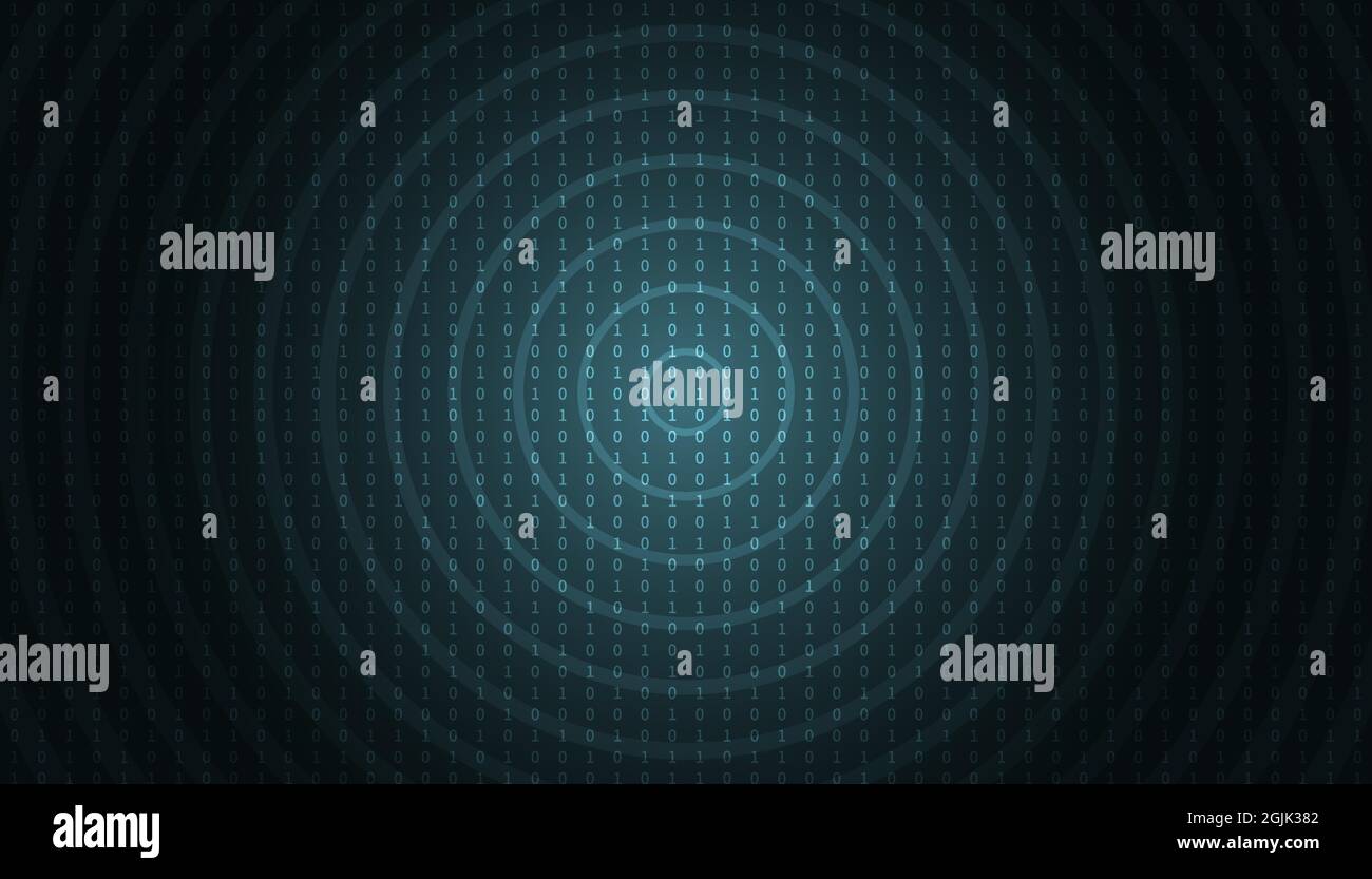 Binary code background. Data illustration. Matrix abstract concept. Digital cyber texture ...
