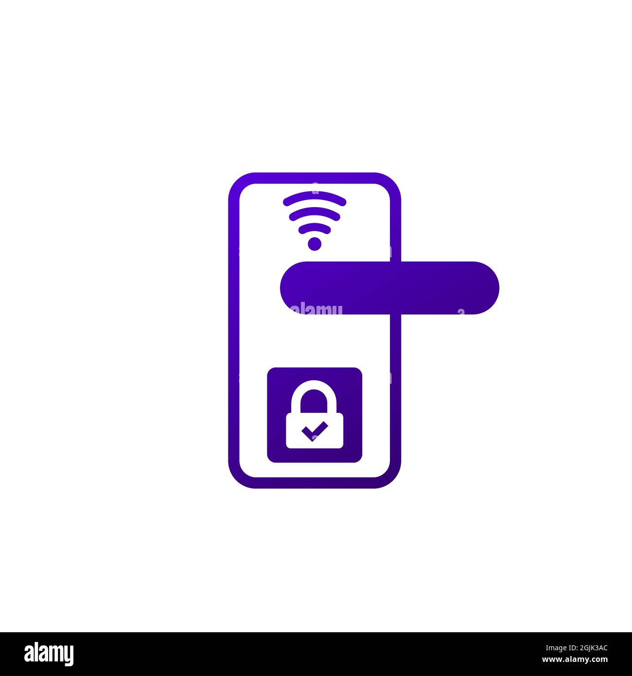 smart door lock icon on white, vector Stock Vector Image & Art - Alamy