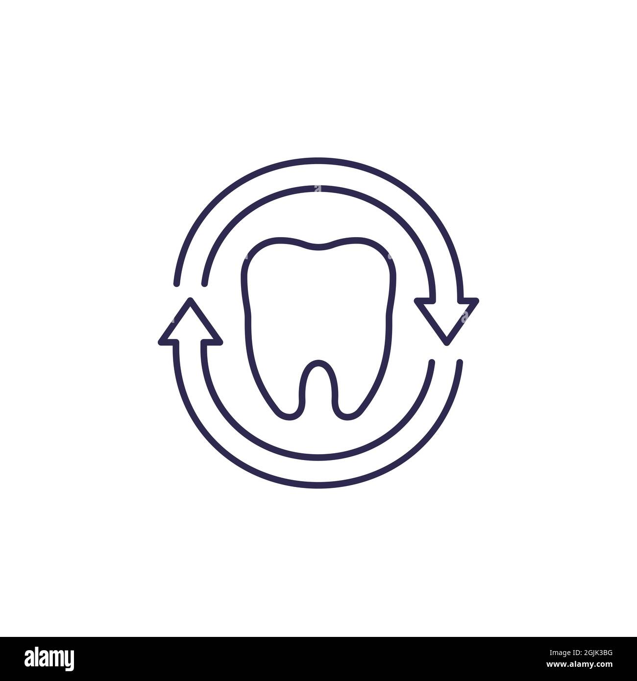 tooth icon with arrows, line vector design Stock Vector Image & Art - Alamy