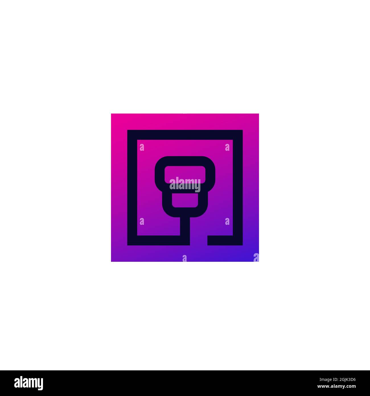 ultrasound logo in a square, vector design Stock Vector Image & Art - Alamy