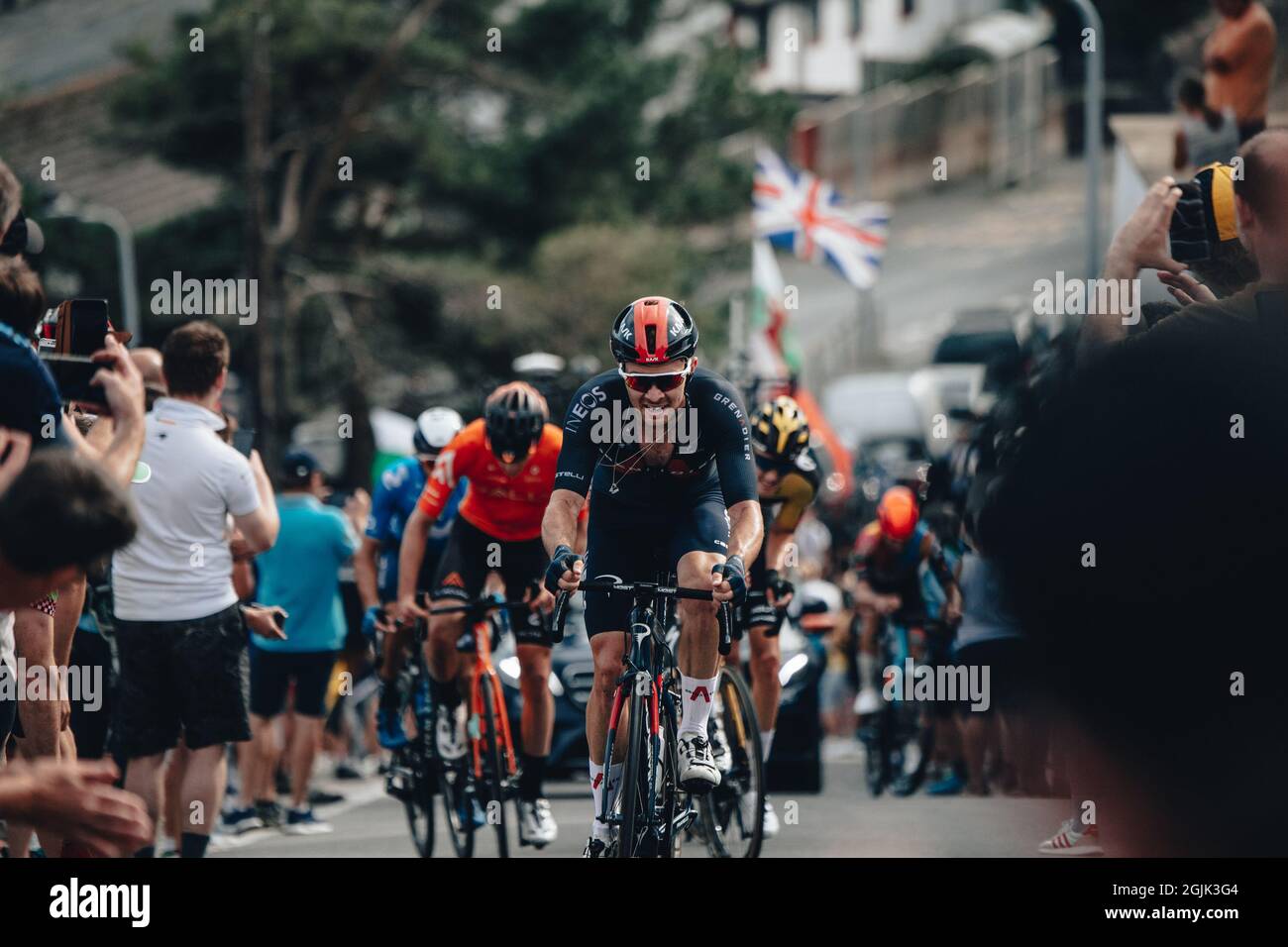 Aberaeron, UK. 8th Sep, 2021. The AJ Bell Tour Of Britain 2021. Stage 4 ...