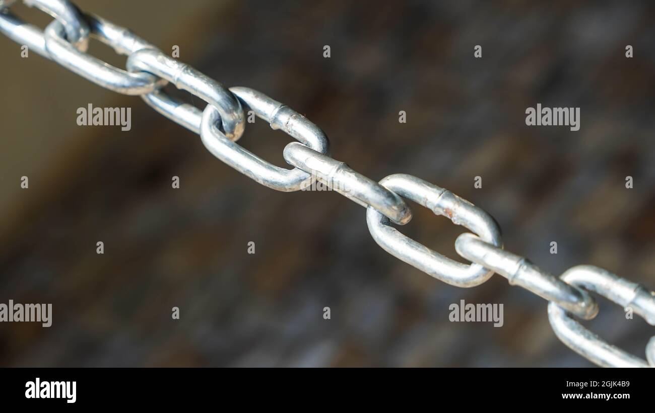 strong Iron steel chain Stock Photo - Alamy