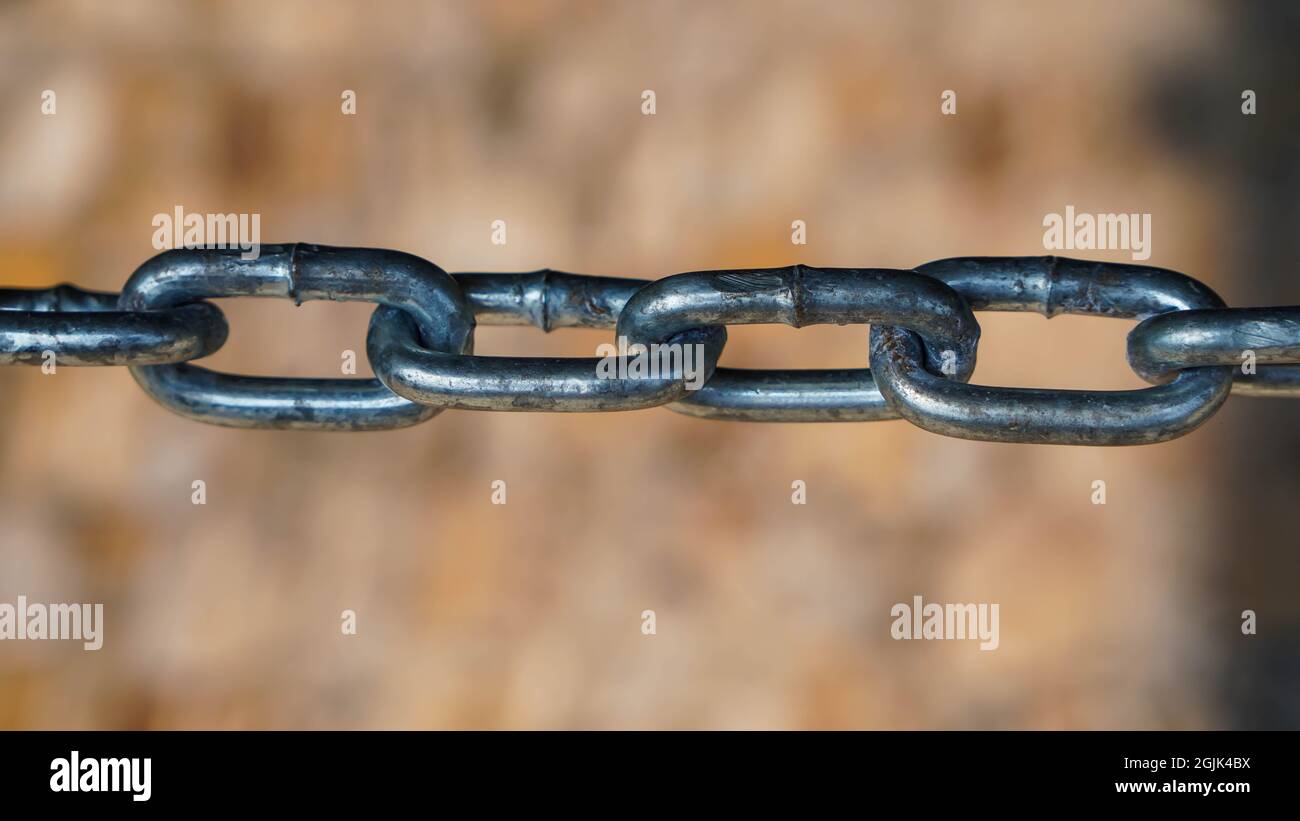 strong Iron steel chain Stock Photo - Alamy