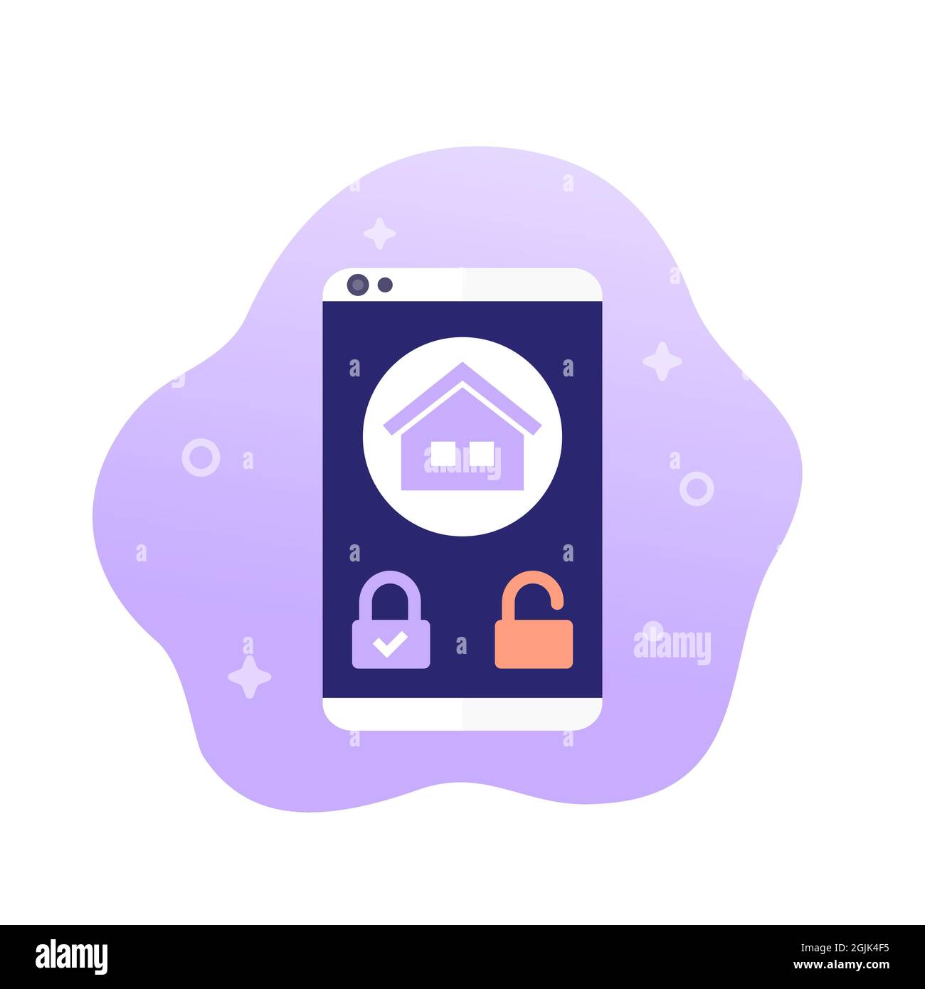 smart lock mobile app design, vector art Stock Vector Image & Art - Alamy