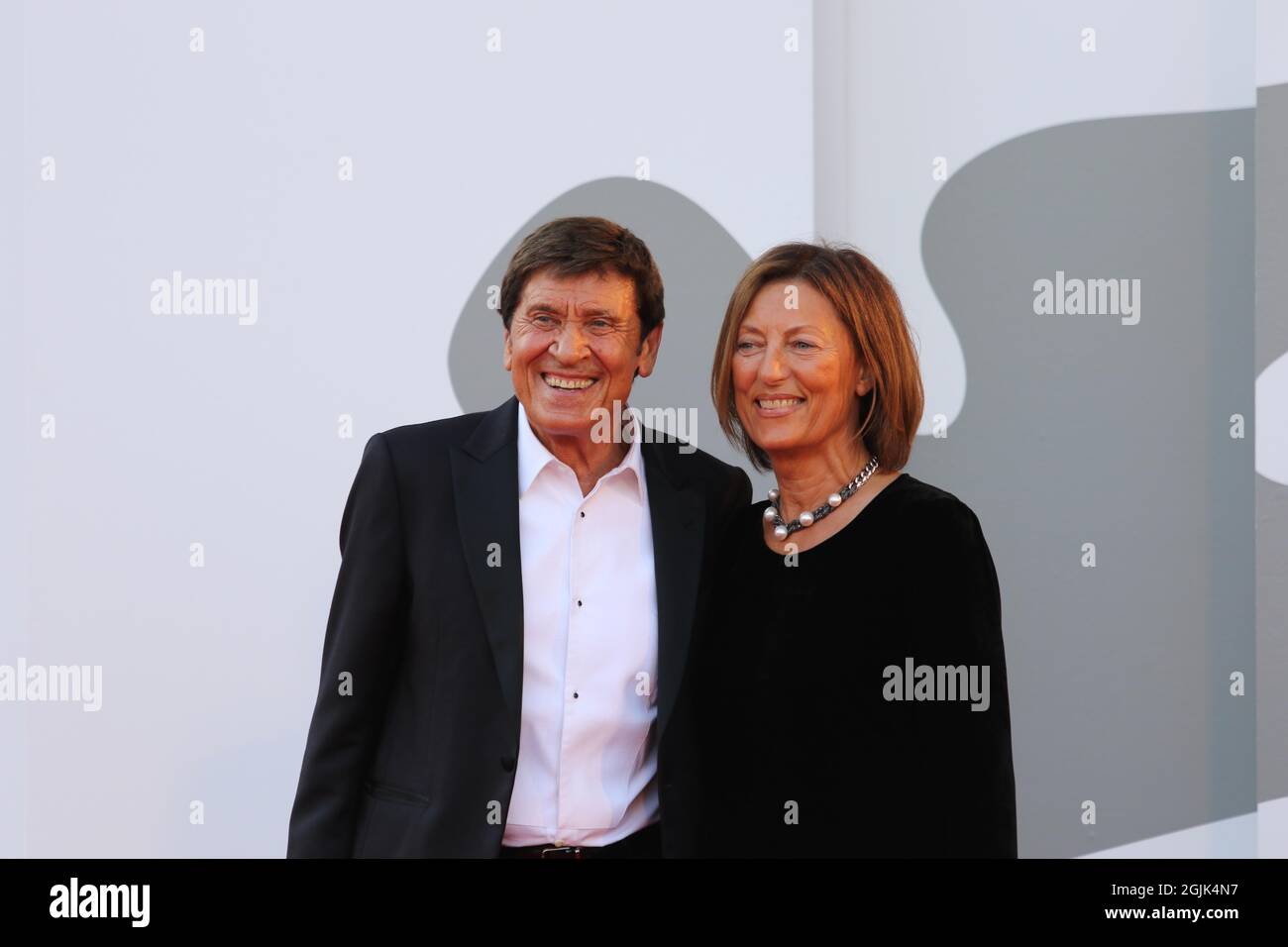 Venice, Italy. 10 September 2021. Italian singer Gianni Morandi and ...