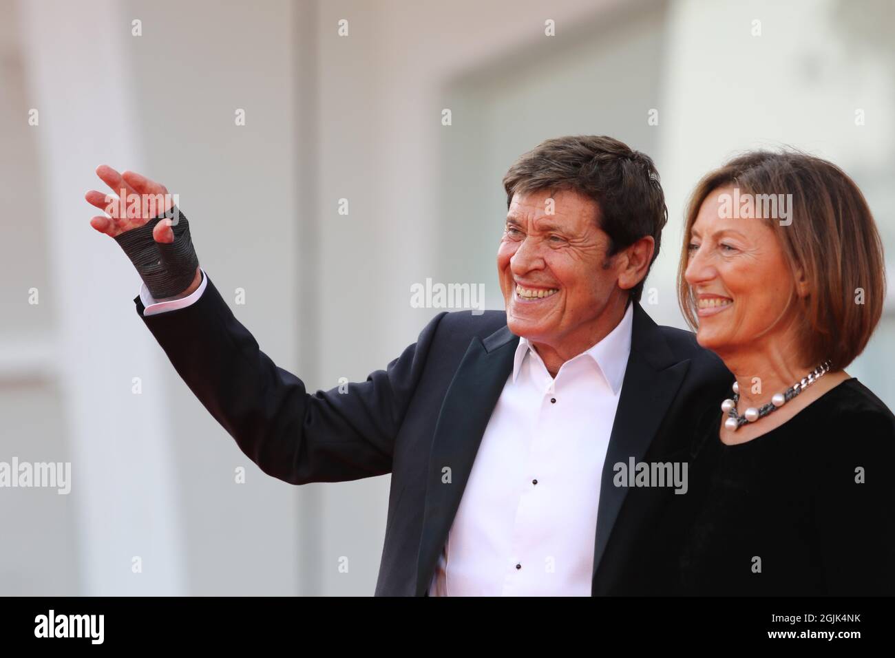 Venice, Italy. 10 September 2021. Italian singer Gianni Morandi and ...