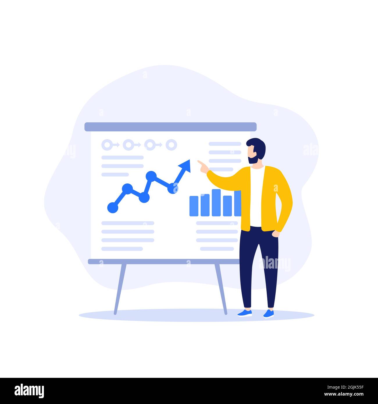 Presentation, man presenting business plan Stock Vector Image & Art - Alamy