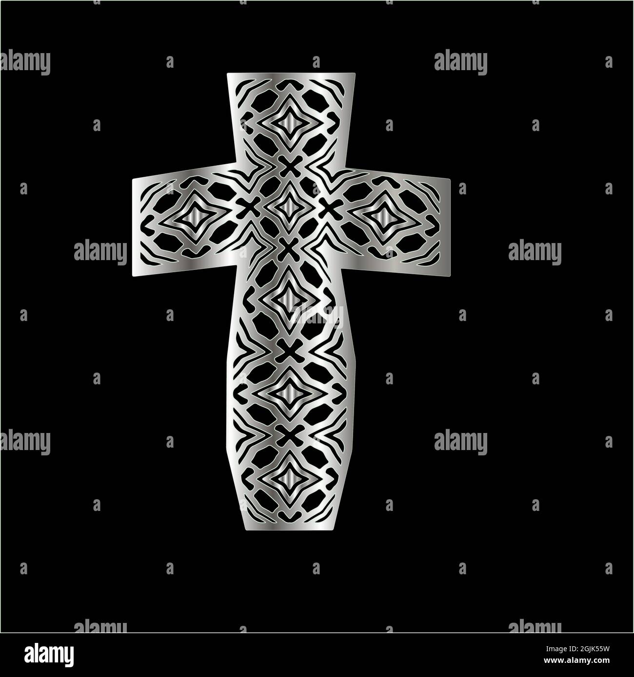 Cross patterns metal on Stock Vector Images - Alamy
