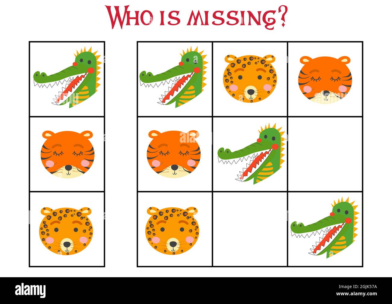 Sudoku game for children with pictures. Kids activity sheet. cute ...