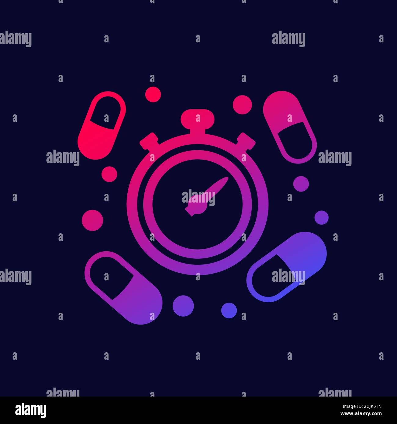 medication time icon with pills, vector design Stock Vector Image & Art ...