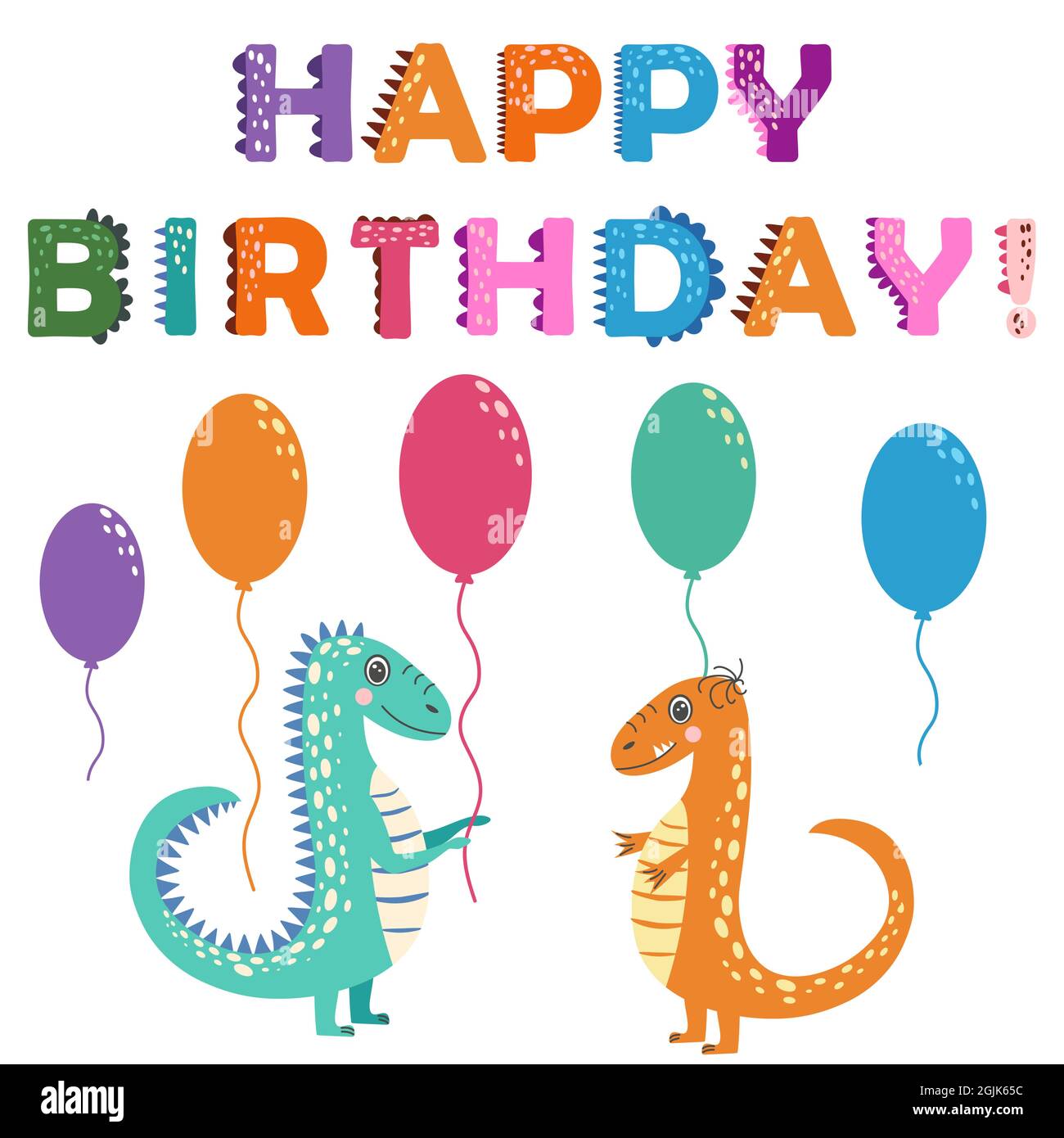 Dino party. Dino birthday. Dinosaur lettering. Bright modern ...