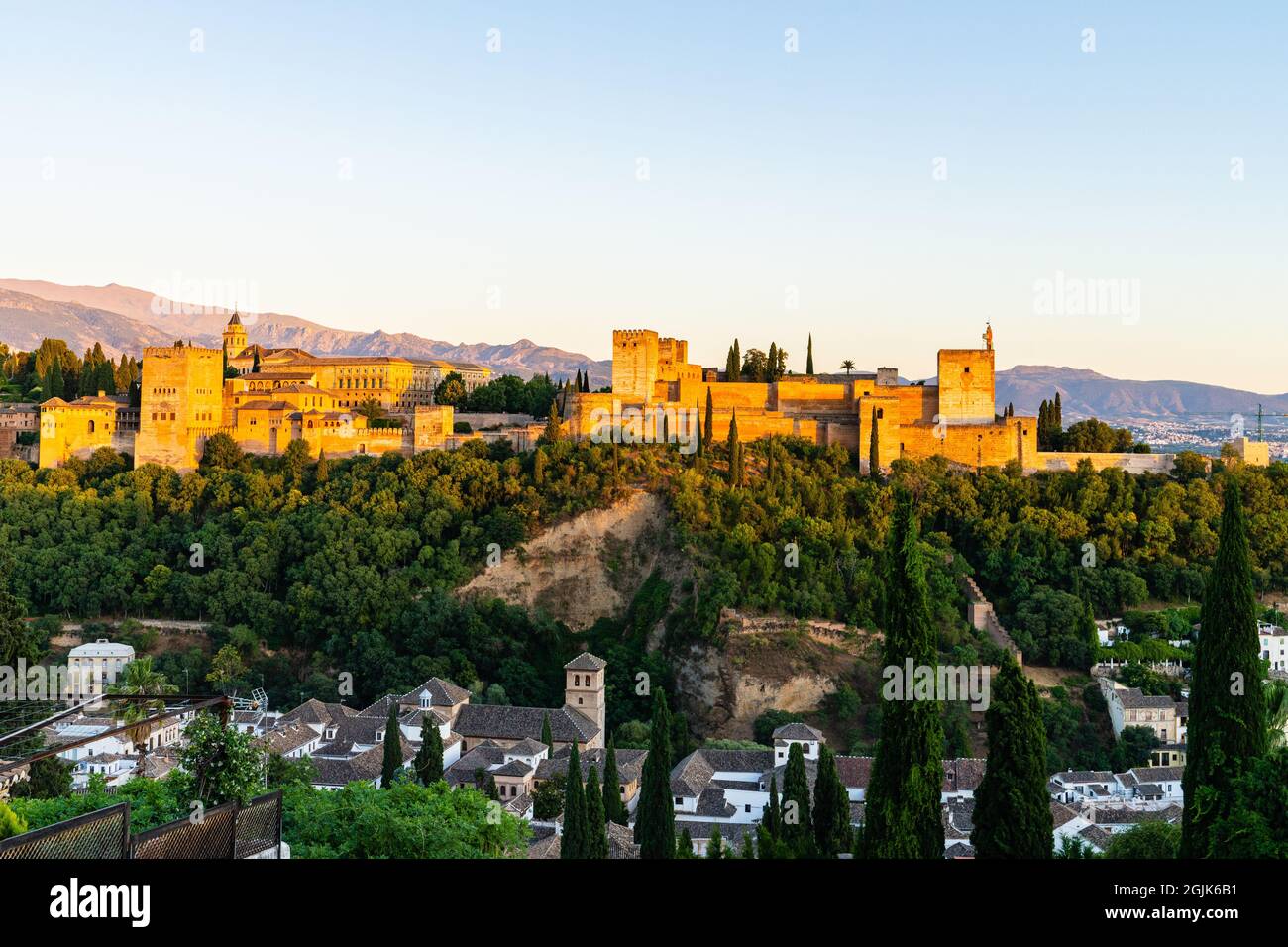 View of the Alhambra in Granada in Spain Stock Photo - Alamy