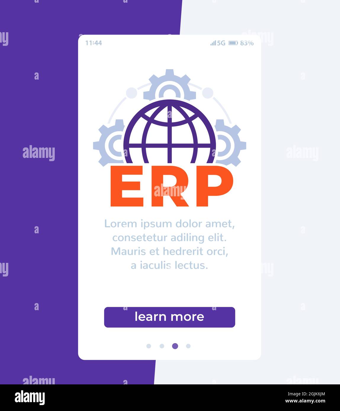 ERP, mobile banner design, vector Stock Vector Image & Art - Alamy