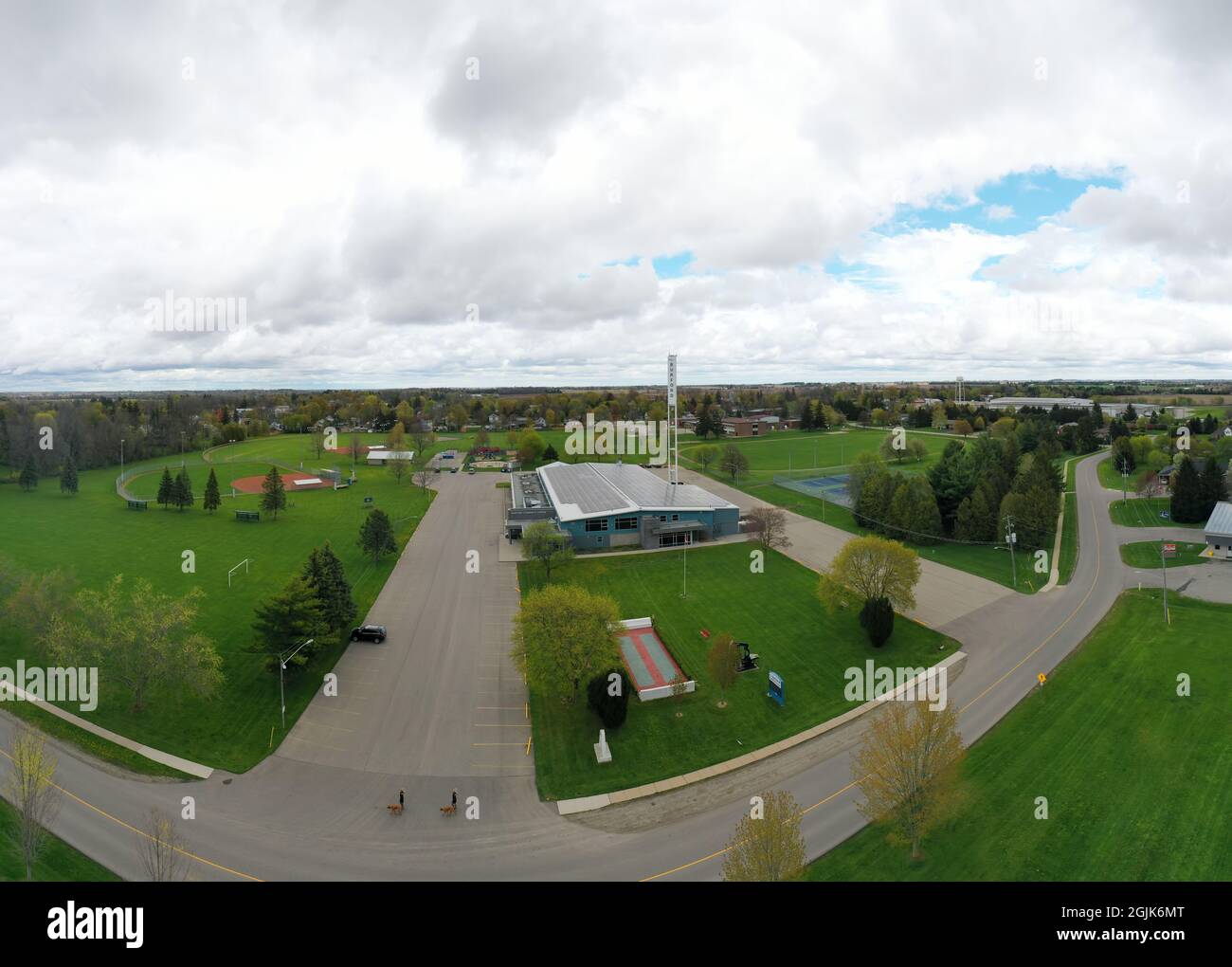 Center hockey rink aerial hi-res stock photography and images - Alamy