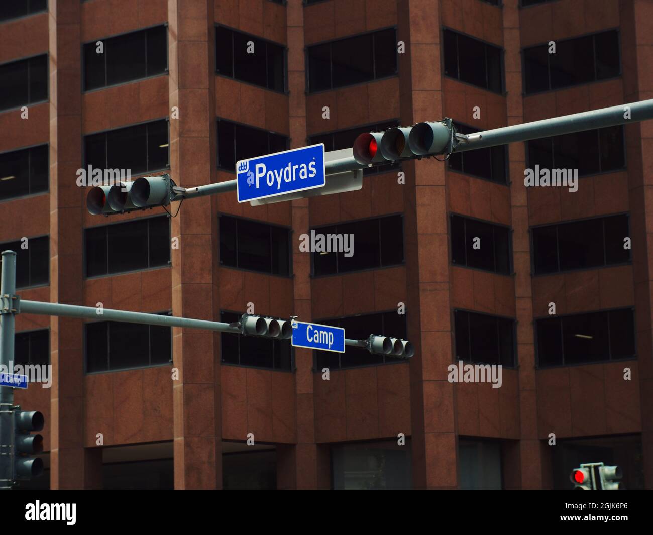 NEW ORLEANS, UNITED STATES - May 21, 2021: The intersection signs of ...