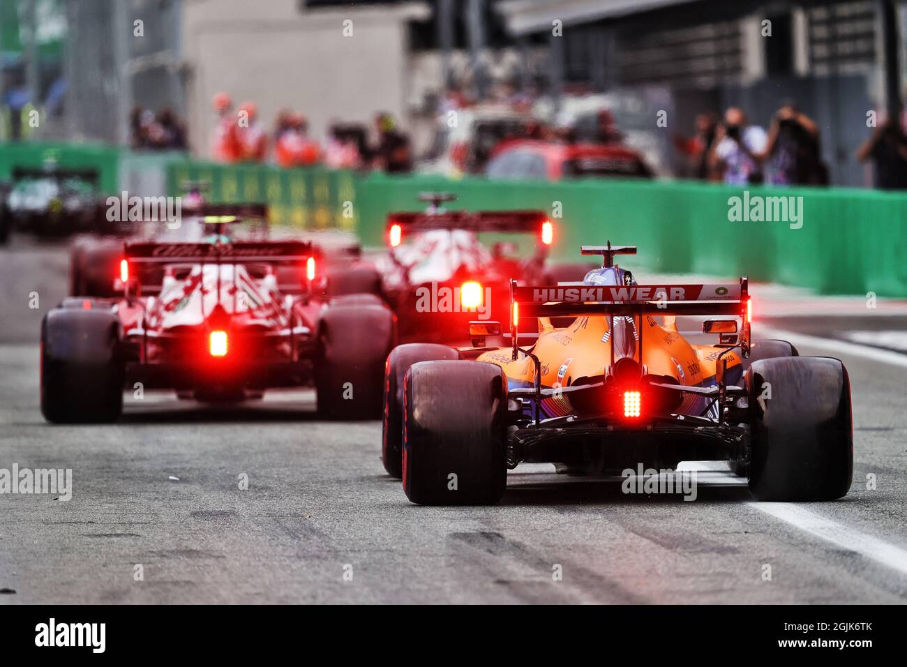 Daniel Ricciardo (AUS) McLaren MCL35M leaves the pits. Italian Grand ...