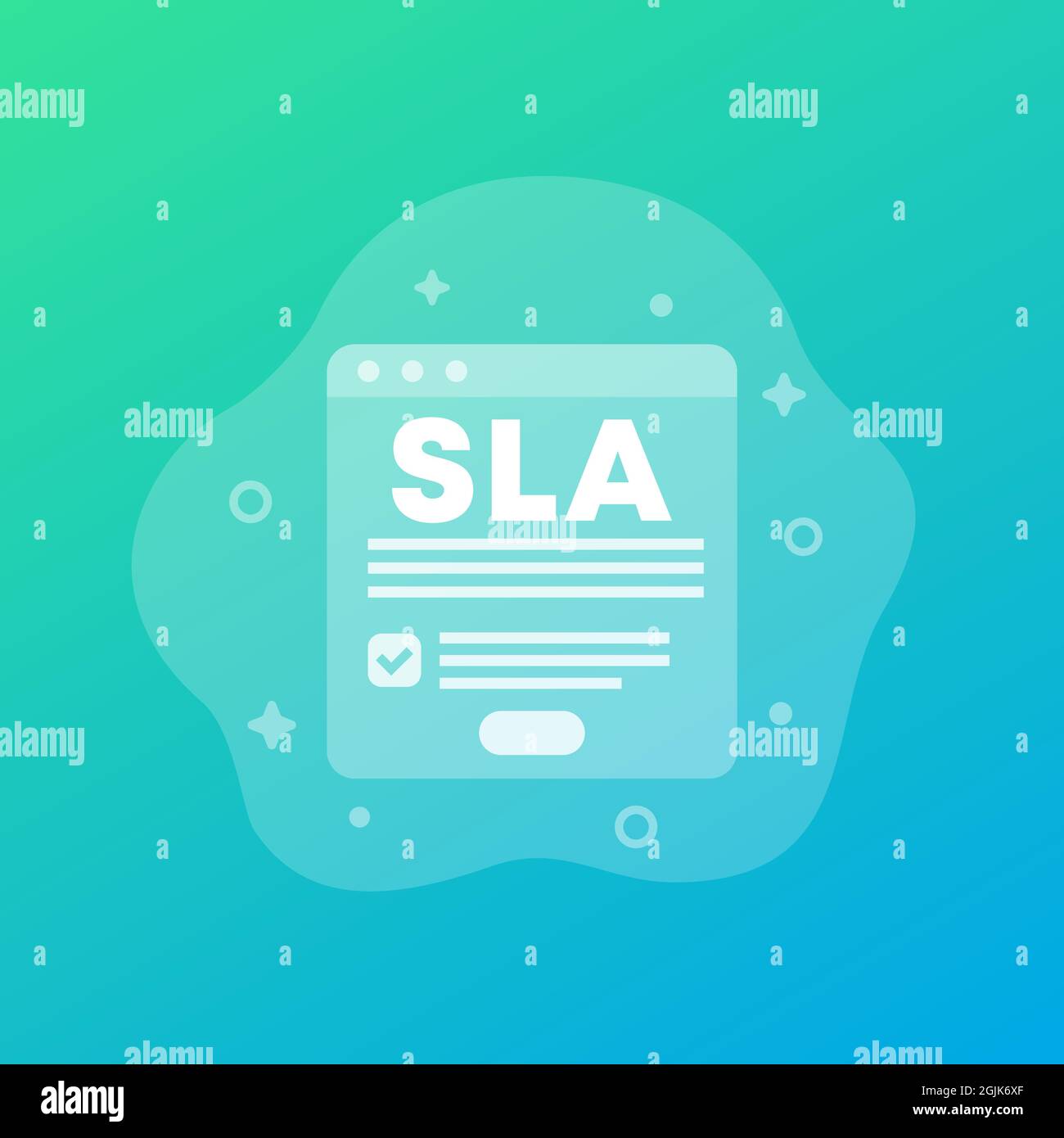 SLA, service level agreement icon, vector art Stock Vector Image & Art ...