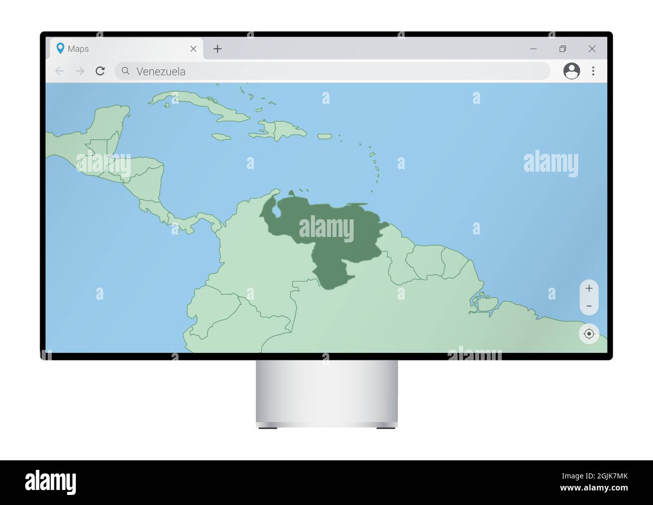 Computer monitor map venezuela hi-res stock photography and images - Alamy