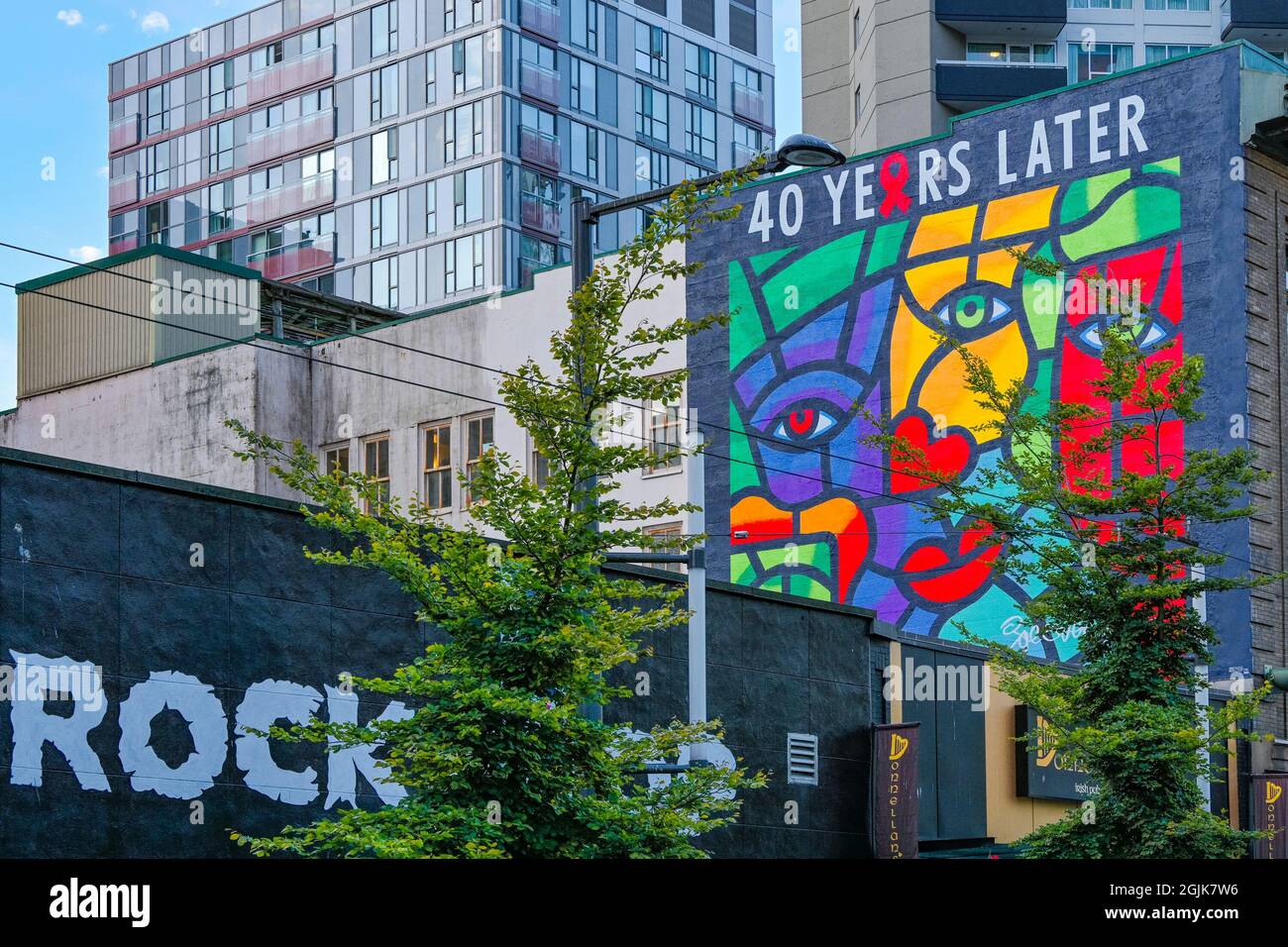 40 years later, Joe Average mural, Granville Street, downtown ...