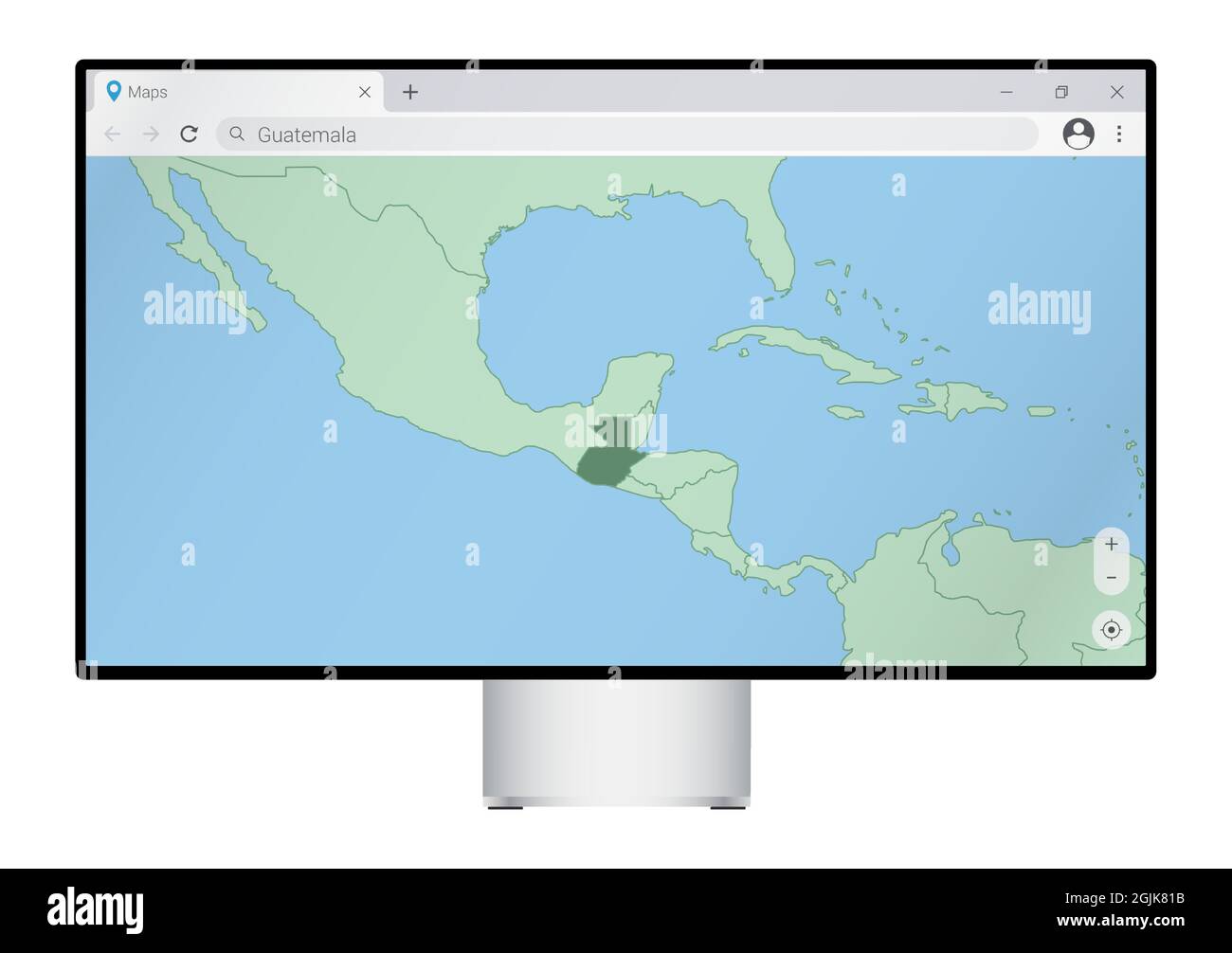 Computer monitor map guatemala hi-res stock photography and images - Alamy