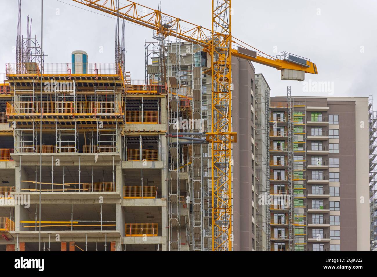 New Condo Buildings Apartments Construction Site Stock Photo - Alamy