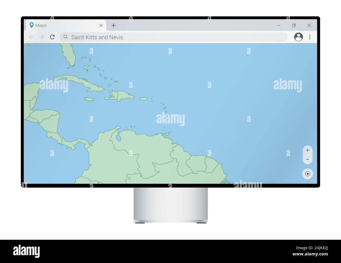 Computer monitor map saint hi-res stock photography and images - Alamy