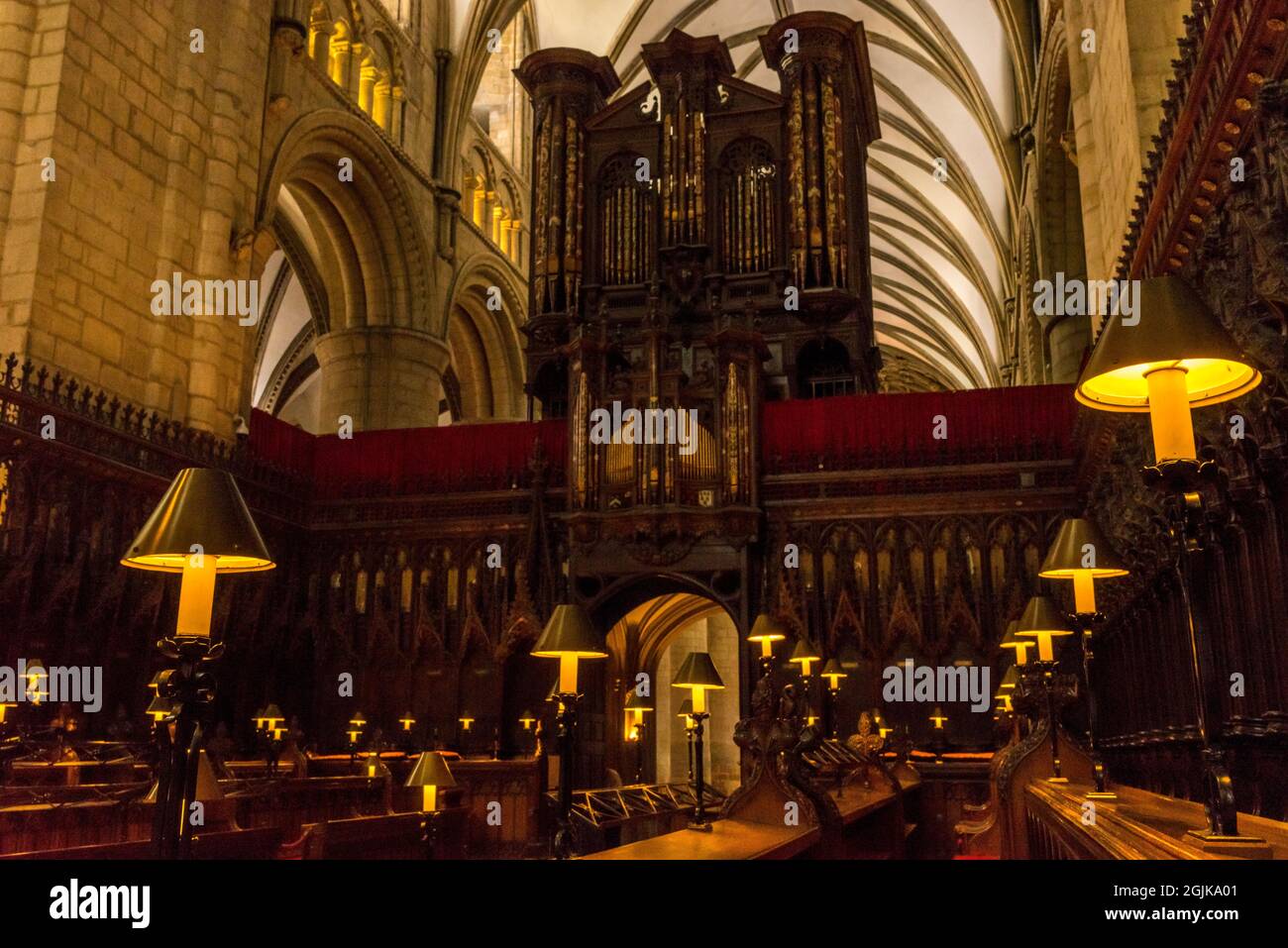 Choir Stalls of Gloucester Cathedral Gloucestar, England Stock Photo ...