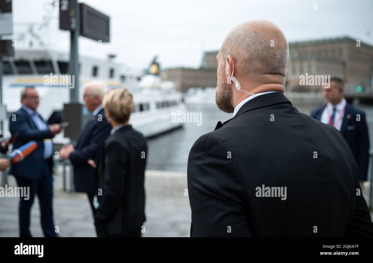 Stockholm, Sweden. 08th Sep, 2021. A bodyguard of the Federal Criminal ...