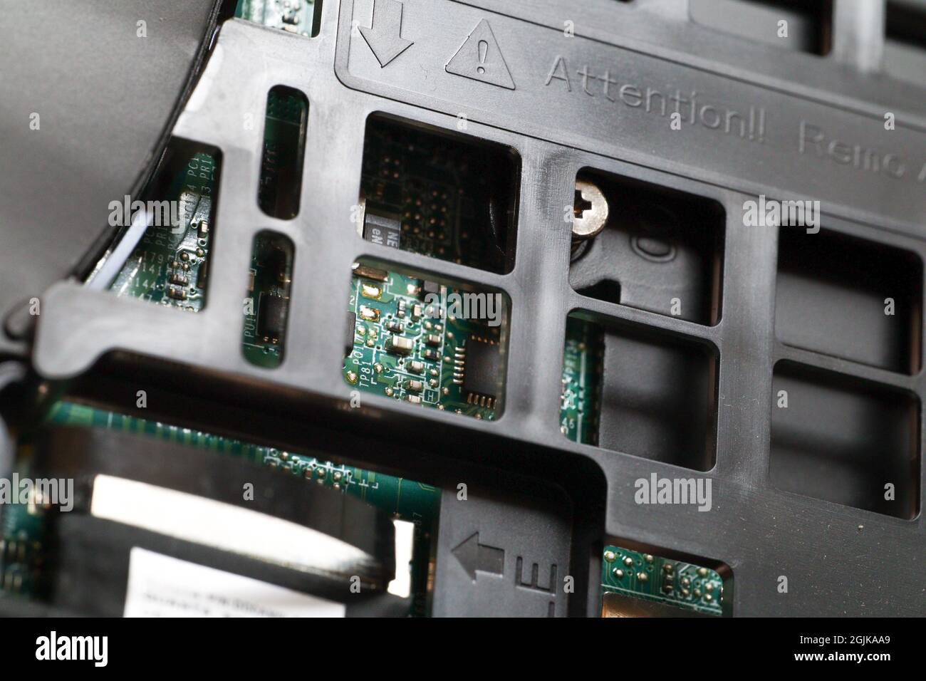 Closeup laptop motherboard computer components Stock Photo - Alamy