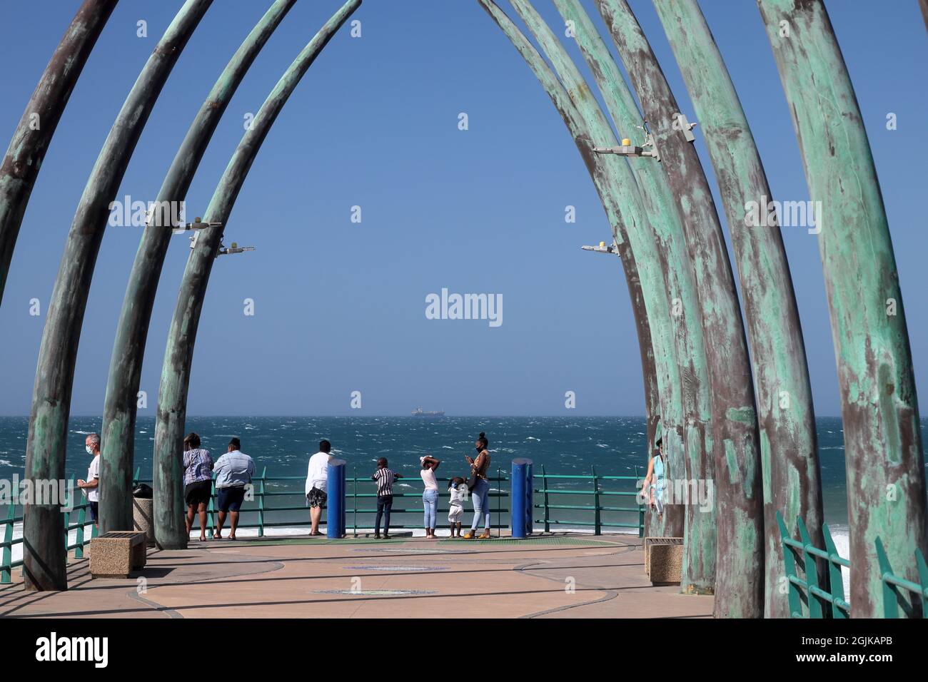 Umhlanga stormwater outfall pier hi-res stock photography and images ...