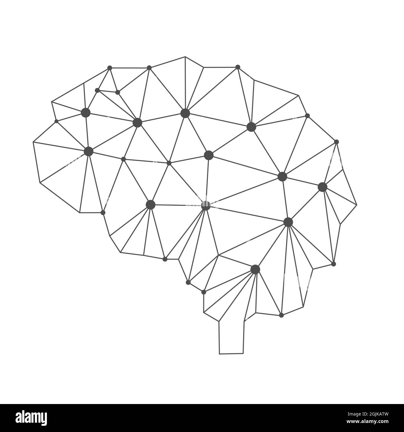 Brain. A neural network. Vector illustration, flat style Stock Vector ...