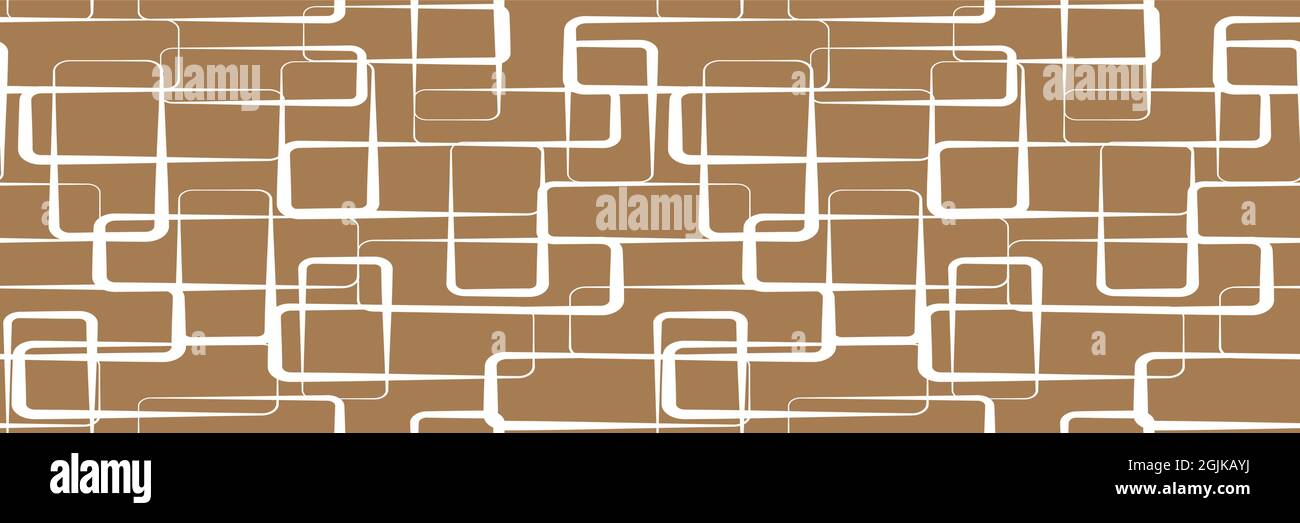 Seamless Abstract Pattern Of Intersecting Contour Shapes Imitating Rectangles Vector