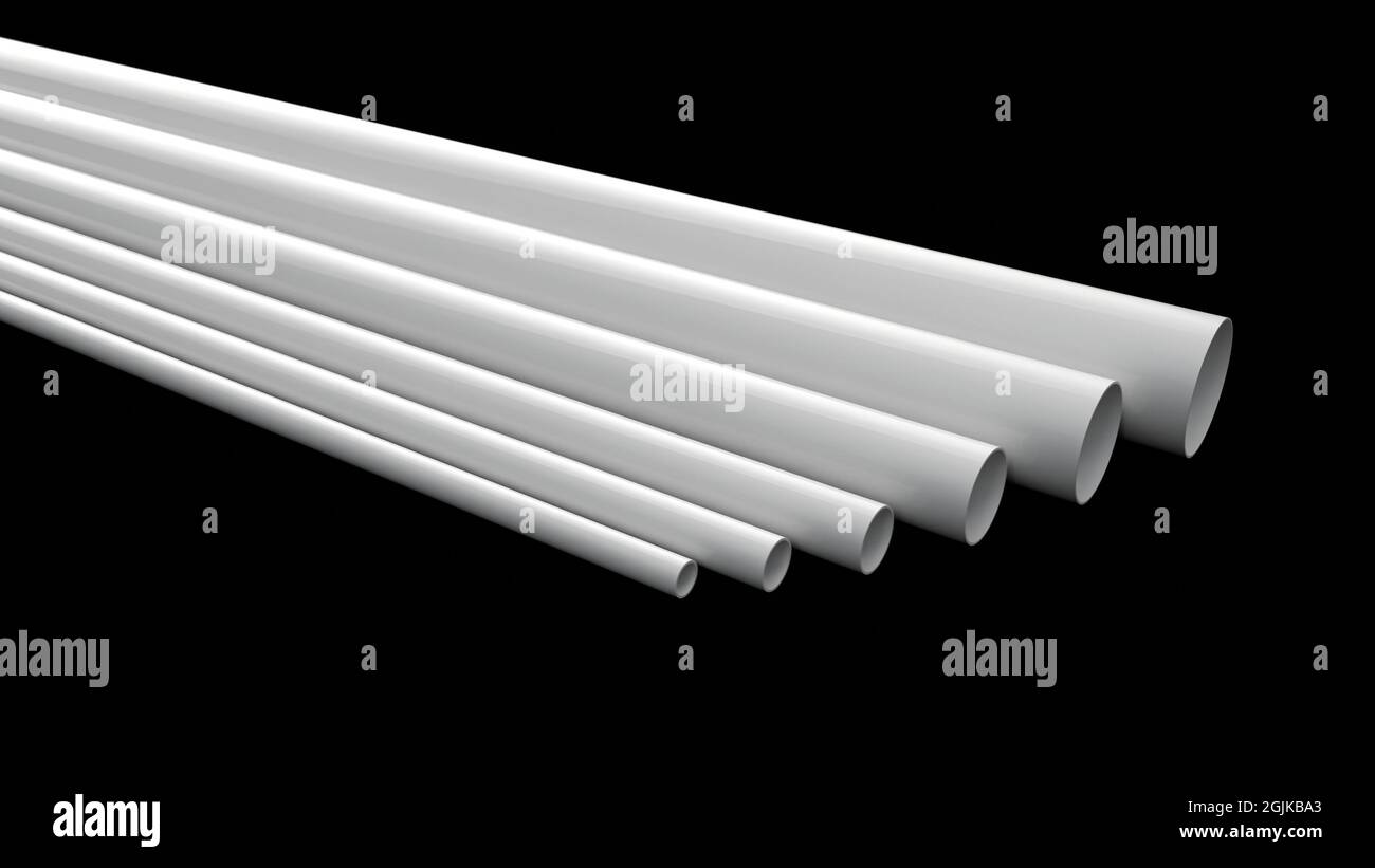3D rendering of PVC pipes Stock Photo - Alamy
