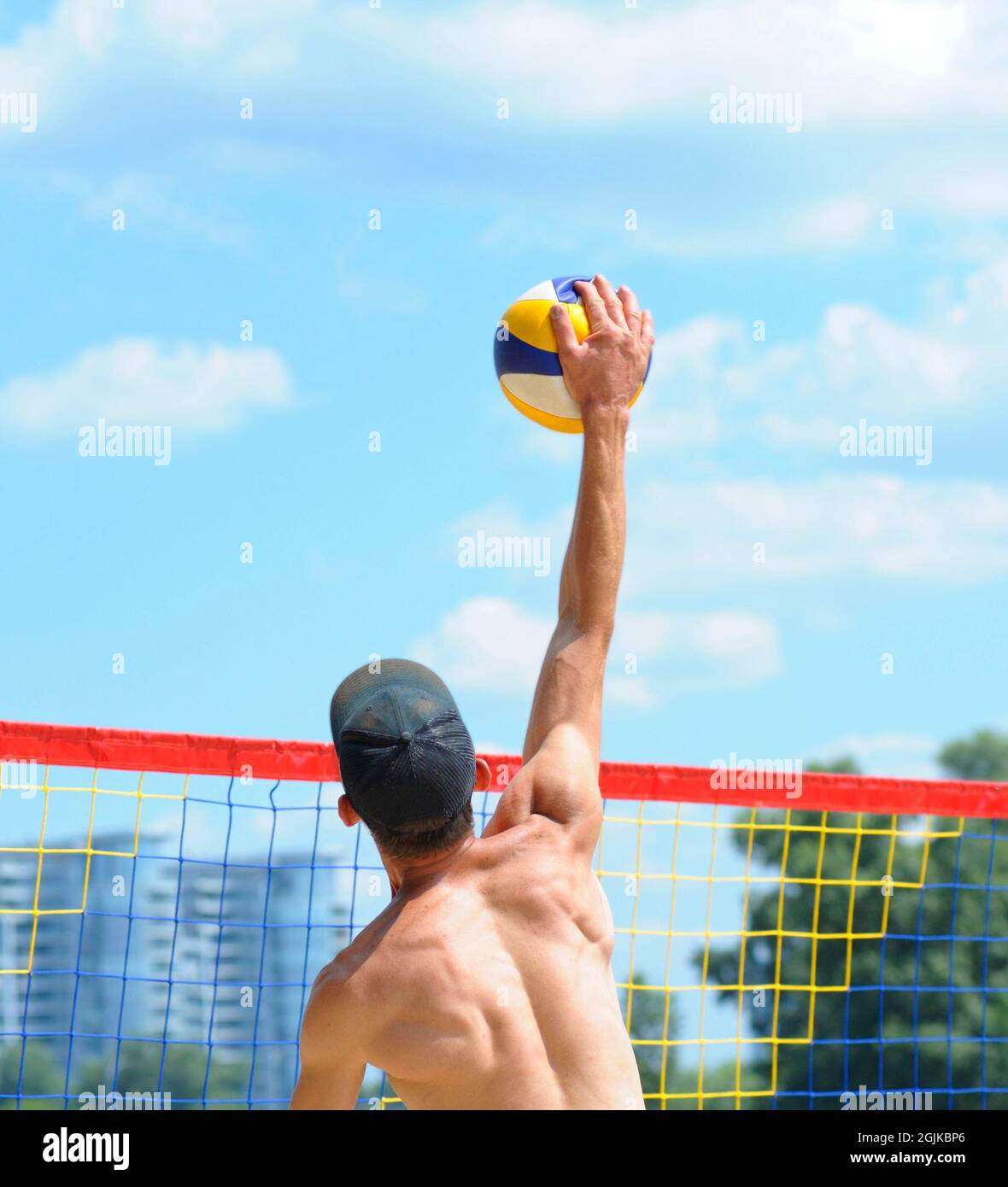 Spiking volleyball outdoor hi-res stock photography and images - Alamy