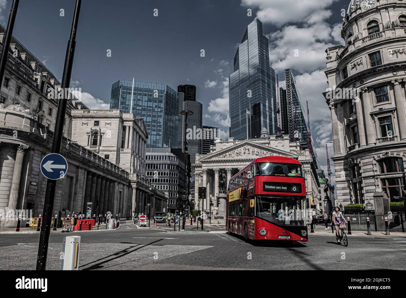 Bank district in City of London Stock Photo - Alamy