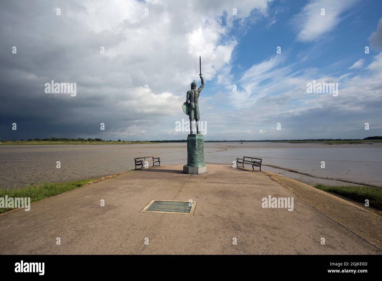 Maldon Essex, England, August 22nd 2021, A view of a statue ...