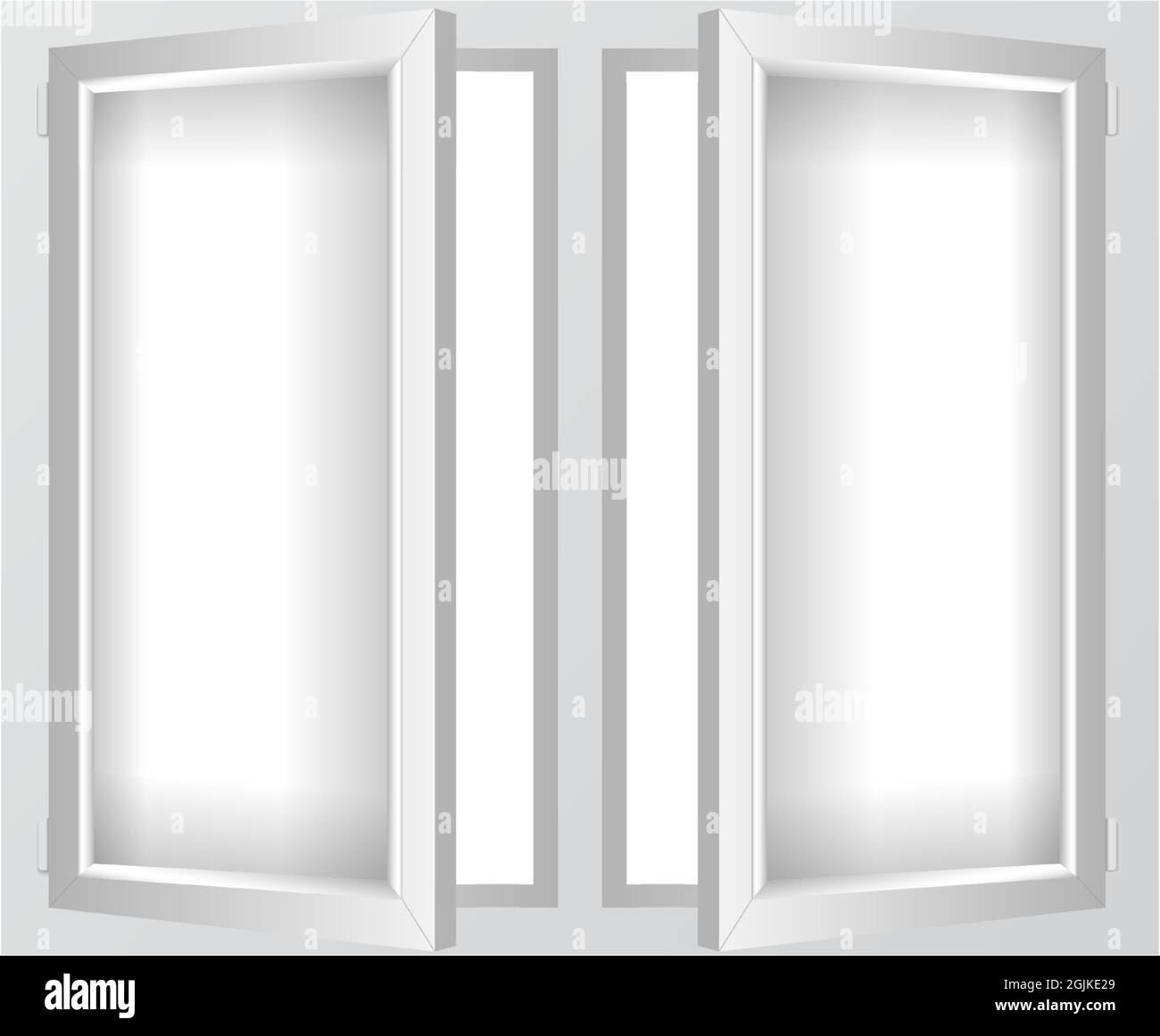 White open upvc window Stock Vector Images - Alamy