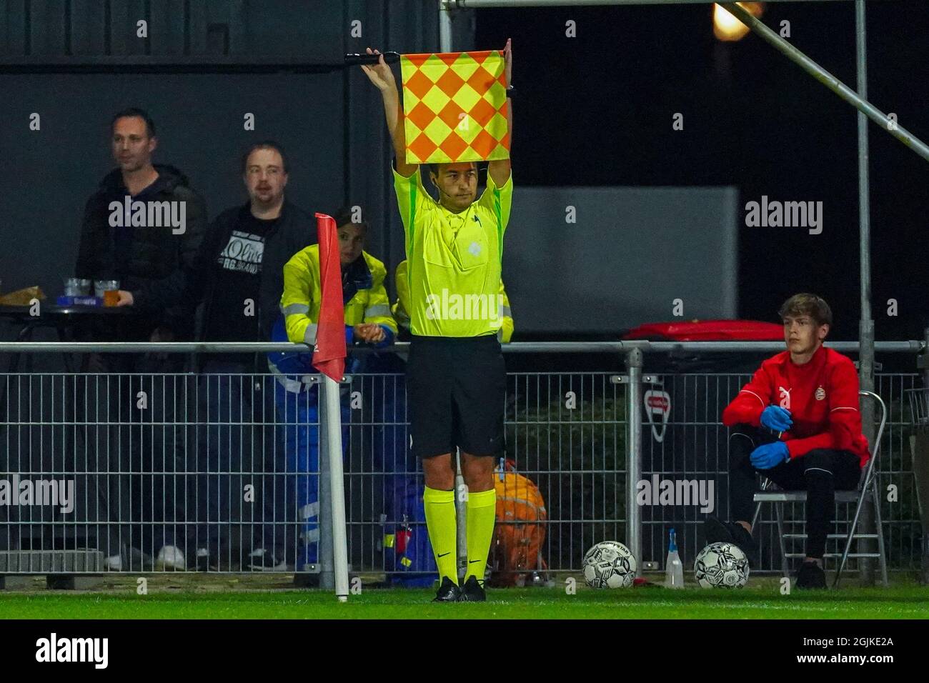 EINDHOVEN, NETHERLANDS - SEPTEMBER 10: assistant referee Alwin Steeg ...