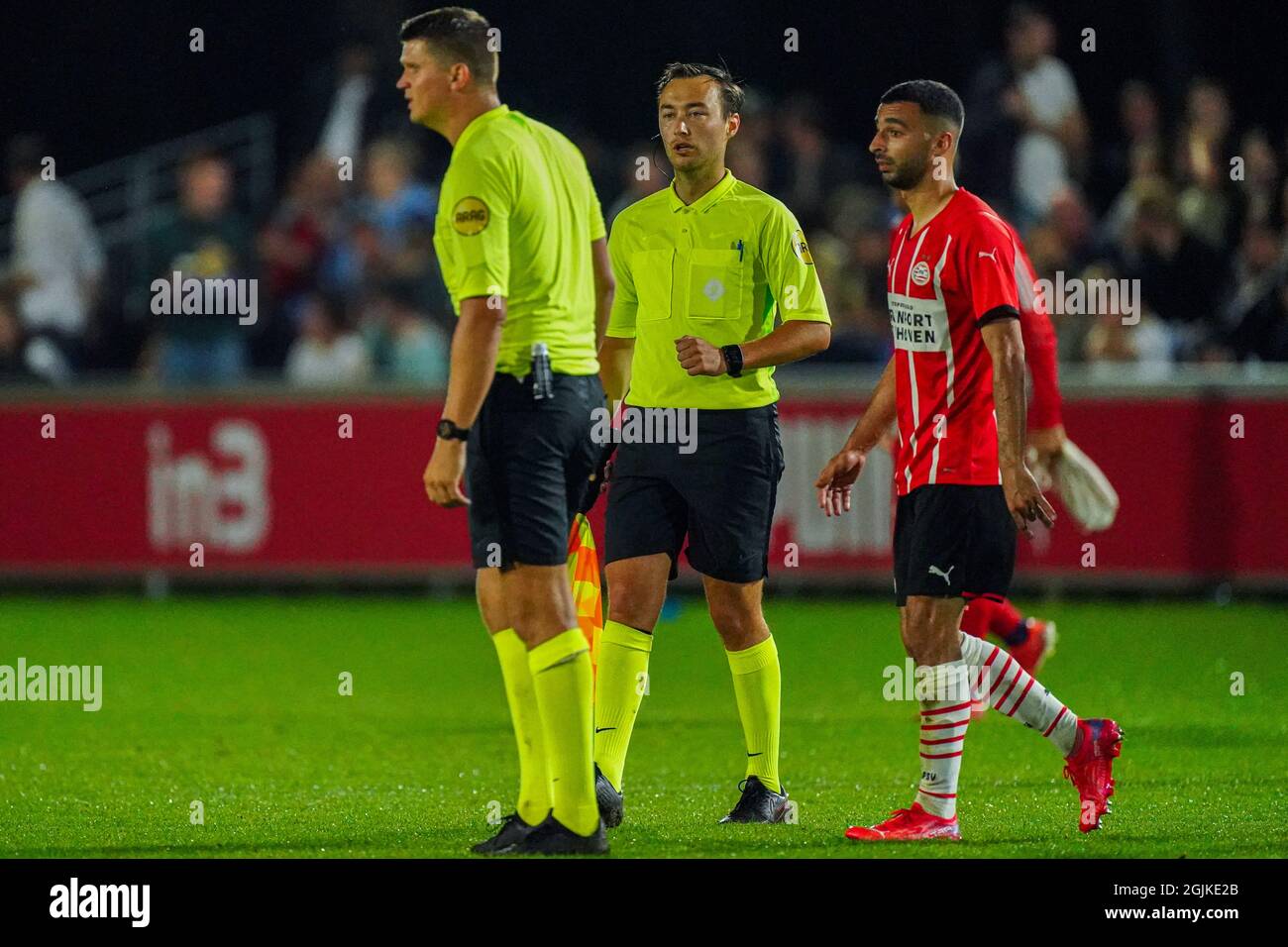 EINDHOVEN, NETHERLANDS - SEPTEMBER 10: assistant referee Alwin Steeg ...