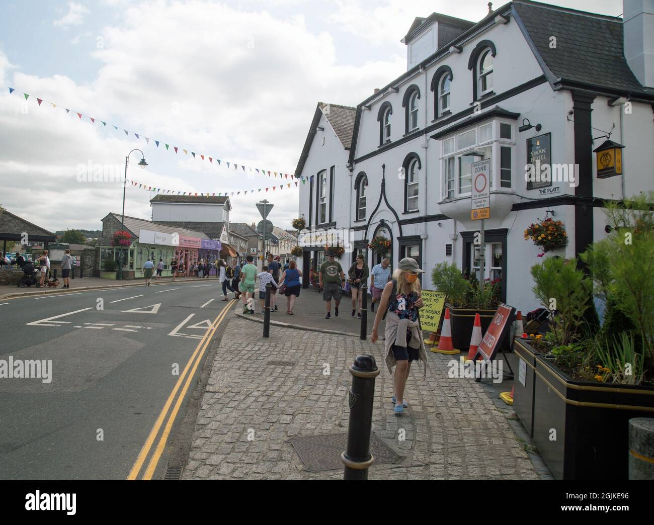 The Platt, Wadebridge, Cornwall, England, August 30th 2021, a view ...