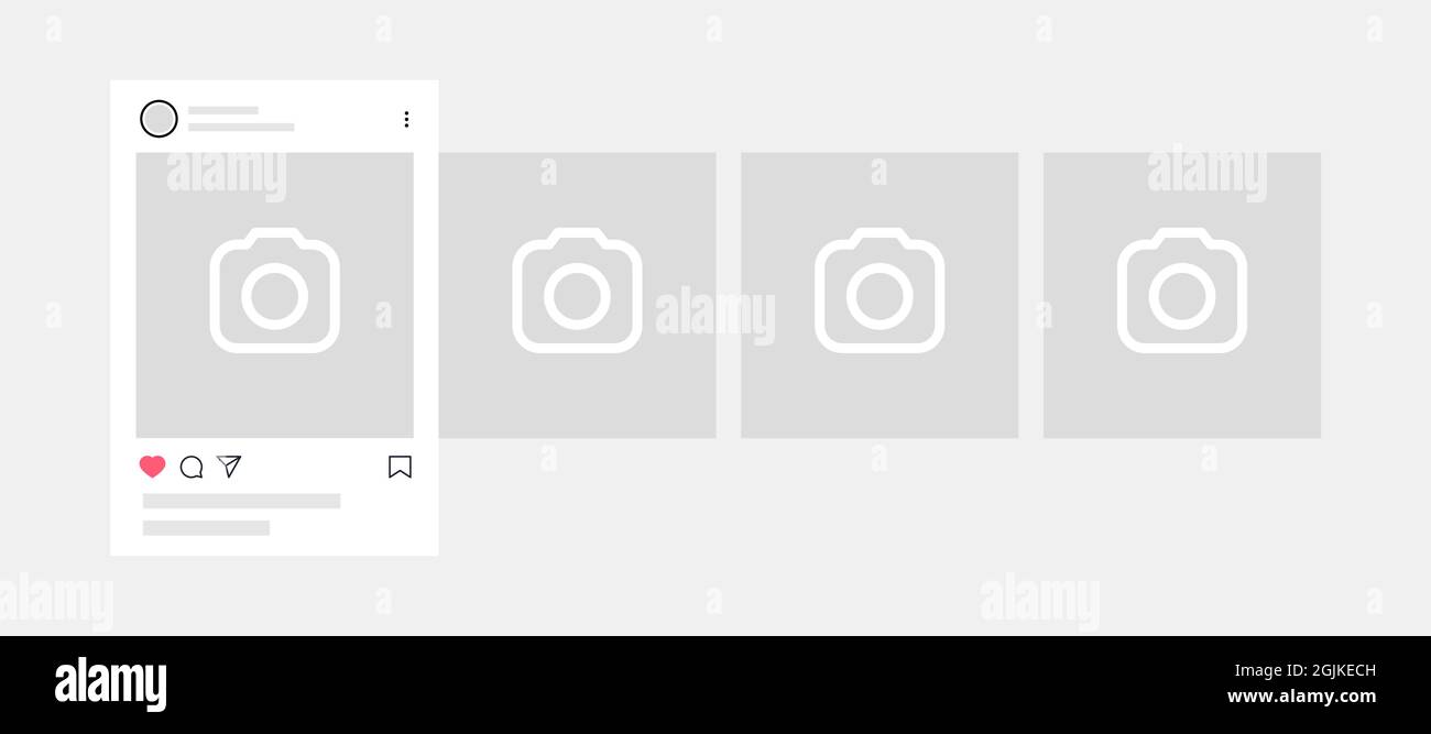 Interface carousel post mockup template. Mobile carousel posts and ads ...